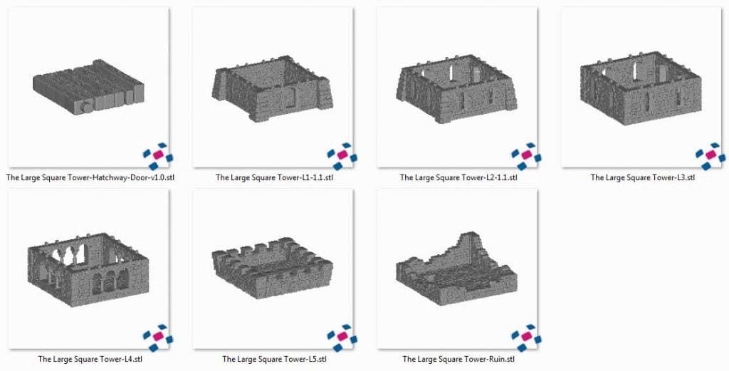 The Large Square Tower - Printable Scenery