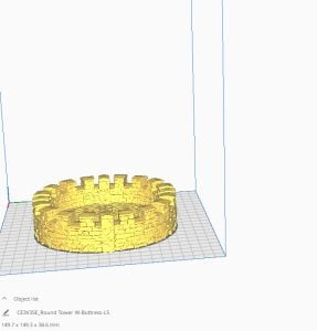 Round Tower with Buttress - Printable Scenery