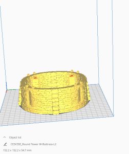Round Tower with Buttress - Printable Scenery