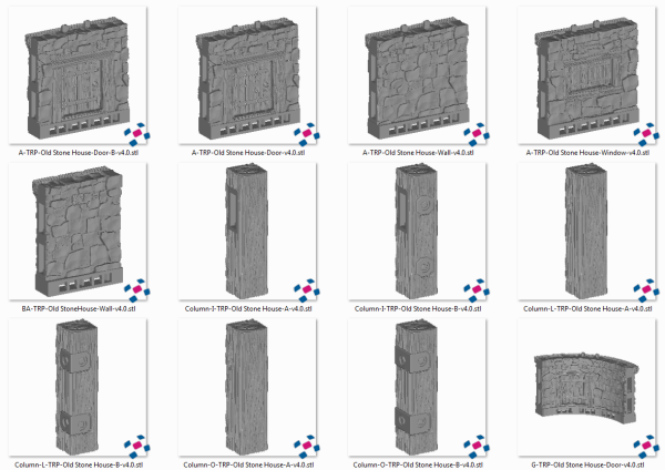Old Stone House Walls - Printable Scenery