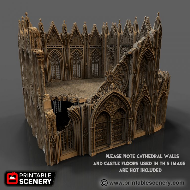 Cathedral Ruins - Printable Scenery