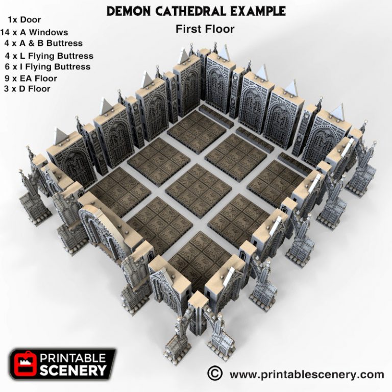 Demon Cathedral Bundle - Printable Scenery