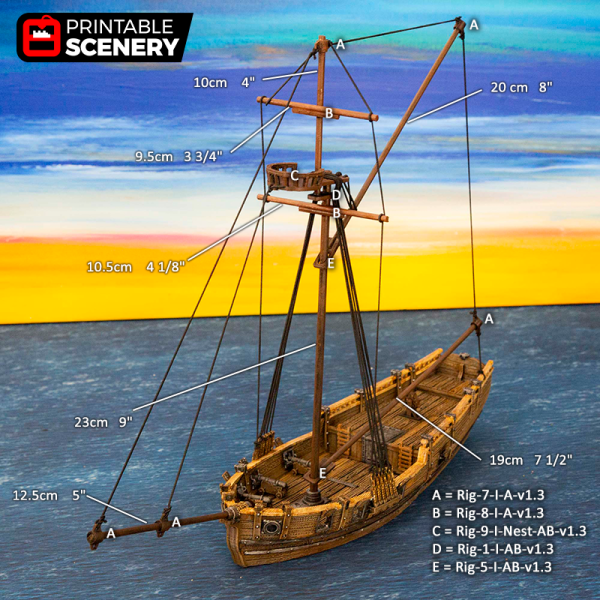 The Sloop - Printable Scenery