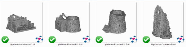 Ruined Lighthouse - Printable Scenery