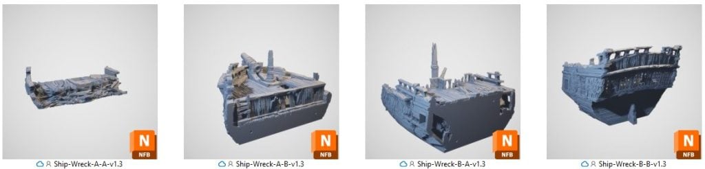 The Wreck - Printable Scenery