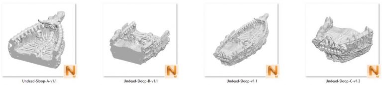 The Undead Sloop - Printable Scenery
