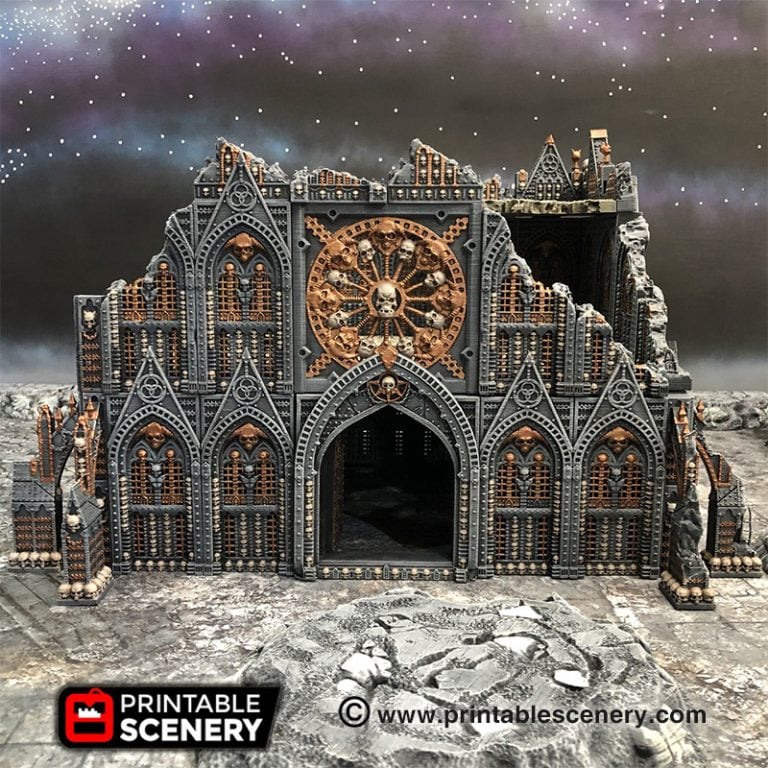 Gothic terrian for warhammer 40k - Printable Scenery