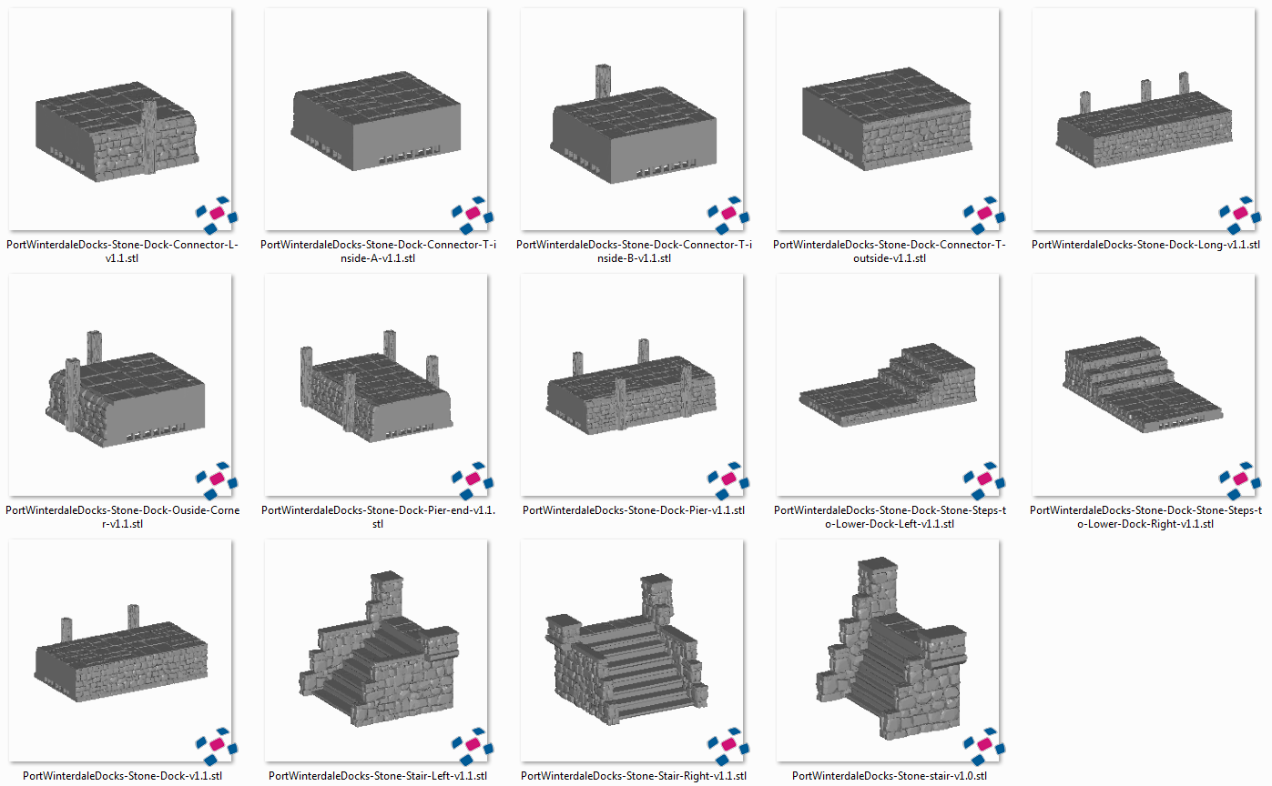 Port Winterdale Docks - Printable Scenery