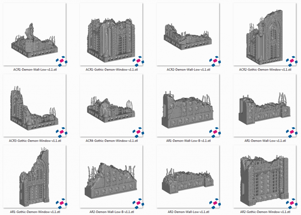 Demon Cathedral Ruins - Printable Scenery