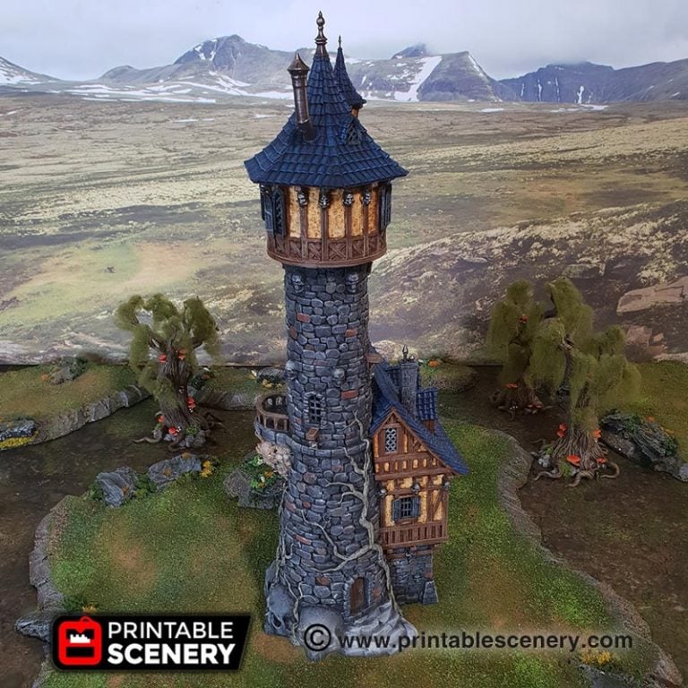 Evil Sorcerer's Tower - Printable Scenery