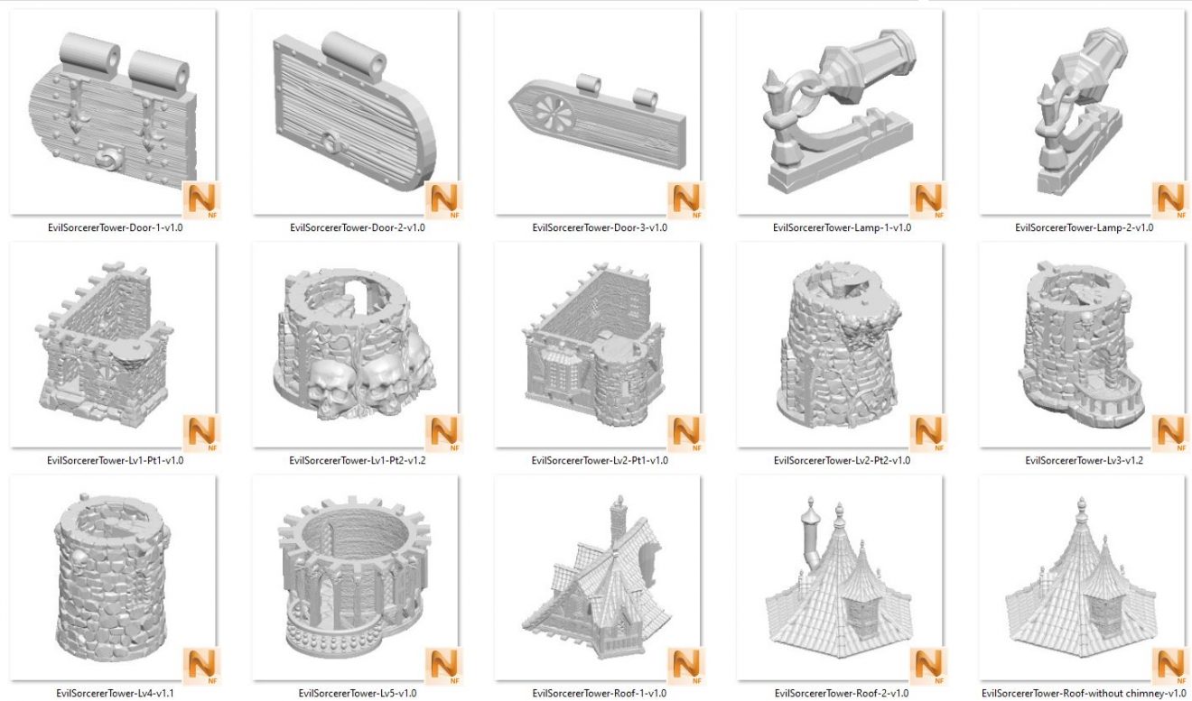 Evil Sorcerer's Tower - Printable Scenery