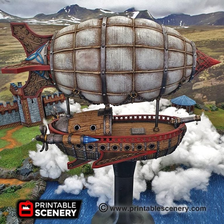Dwarven Airship - Printable Scenery