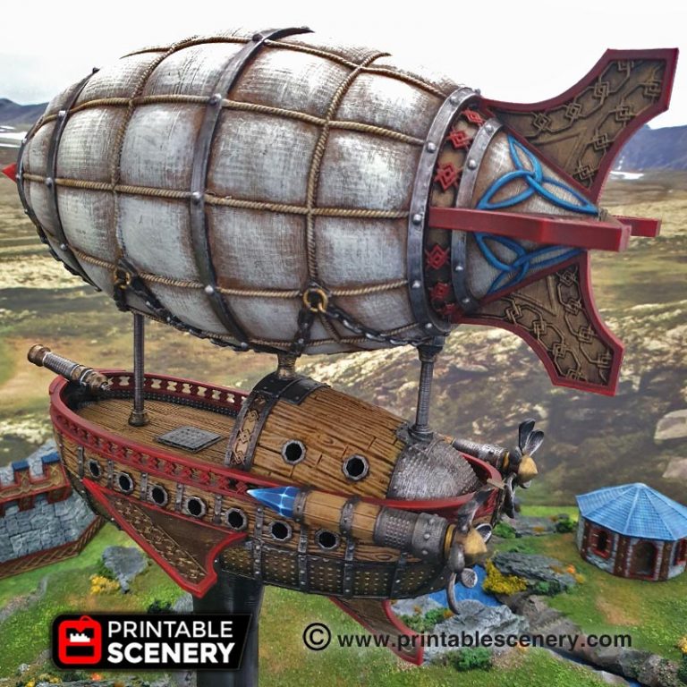 Dwarven Airship - Printable Scenery
