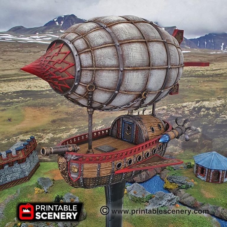 Dwarven Airship - Printable Scenery