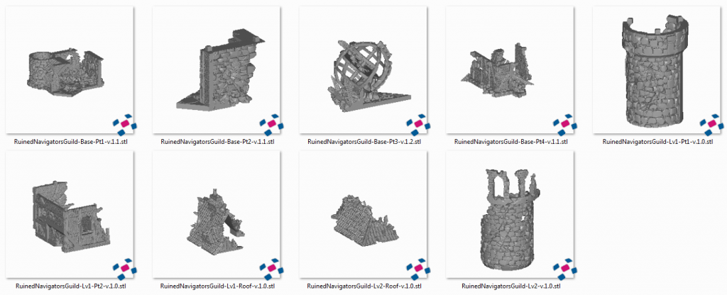 Ruined Navigators Guild - Printable Scenery