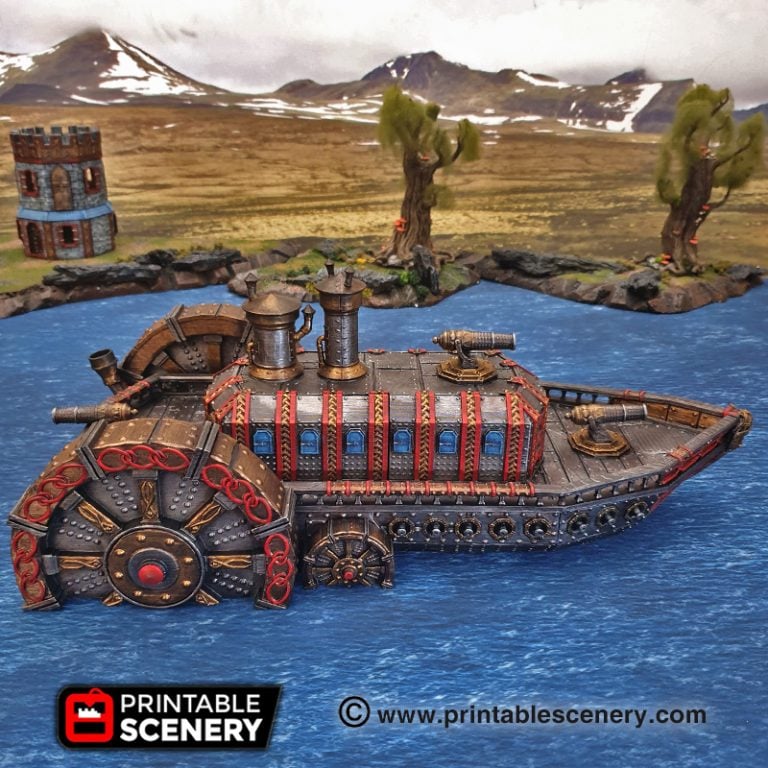 Steam Ironclad - Printable Scenery