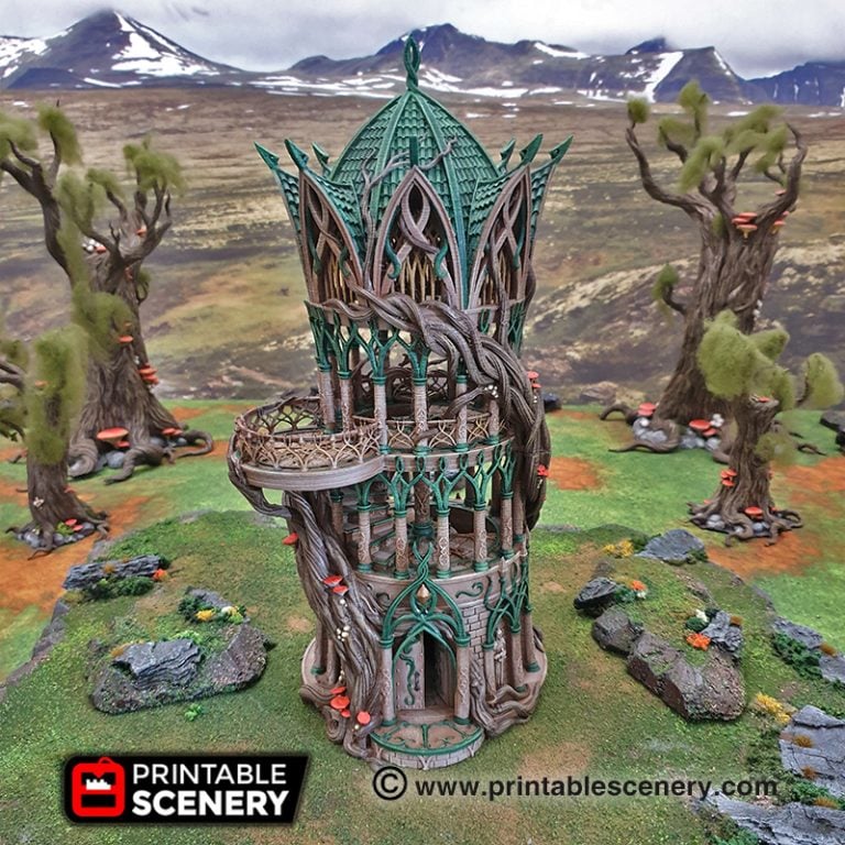 Elven Scenery STL Files - www.printablescenery.com