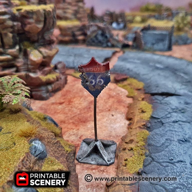 Ruined Billboards and Signs - Printable Scenery