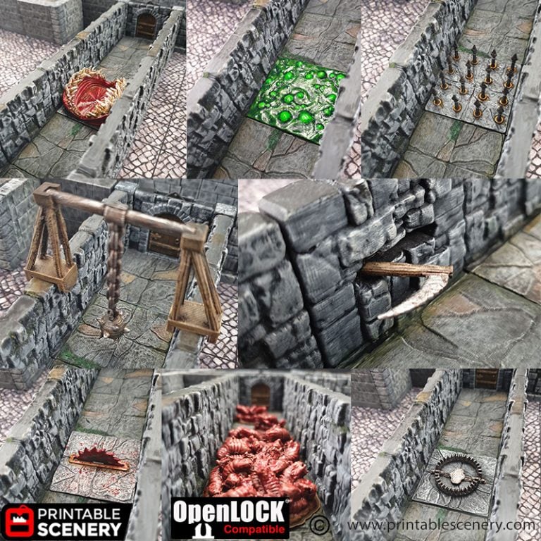 Deadly Traps Bundle - Printable Scenery