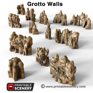 Grotto Walls - Printable Scenery