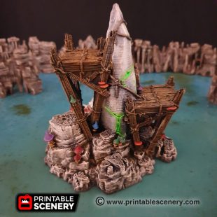 Moon Shrine - Printable Scenery