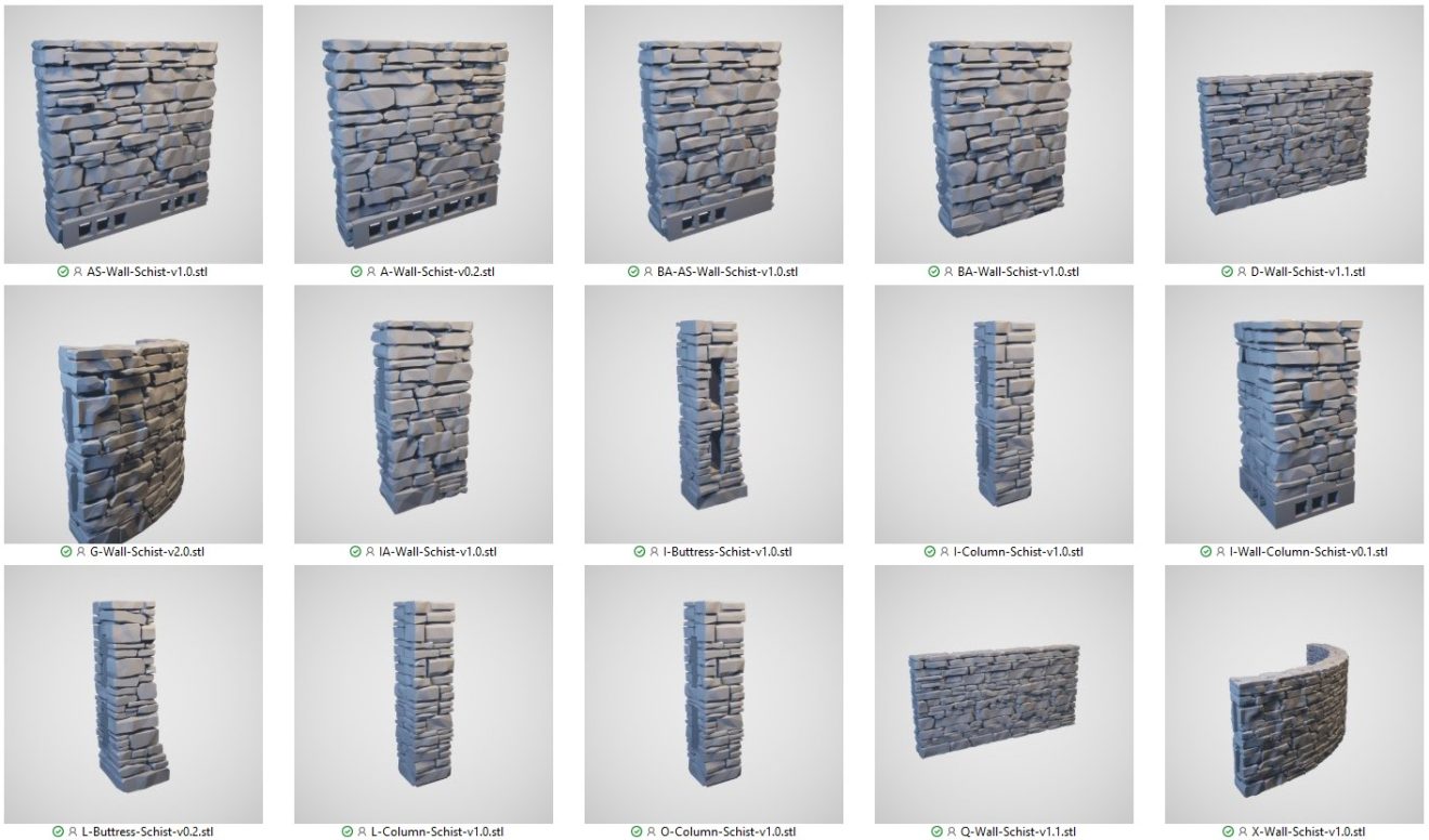 Schist Walls - Printable Scenery