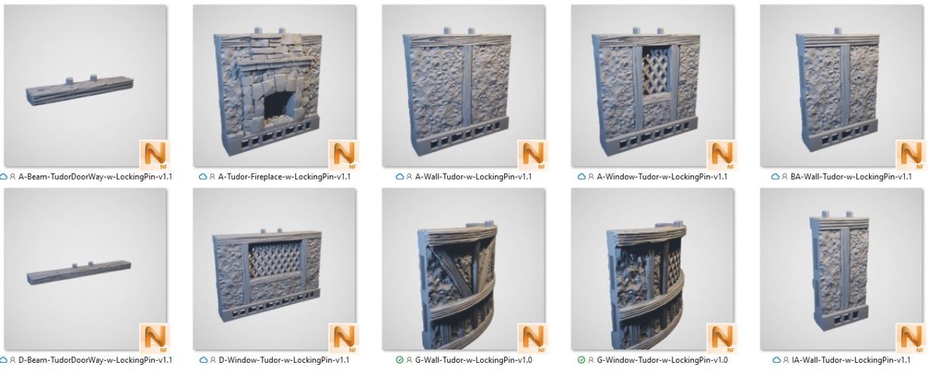 Tudor Walls - Printable Scenery