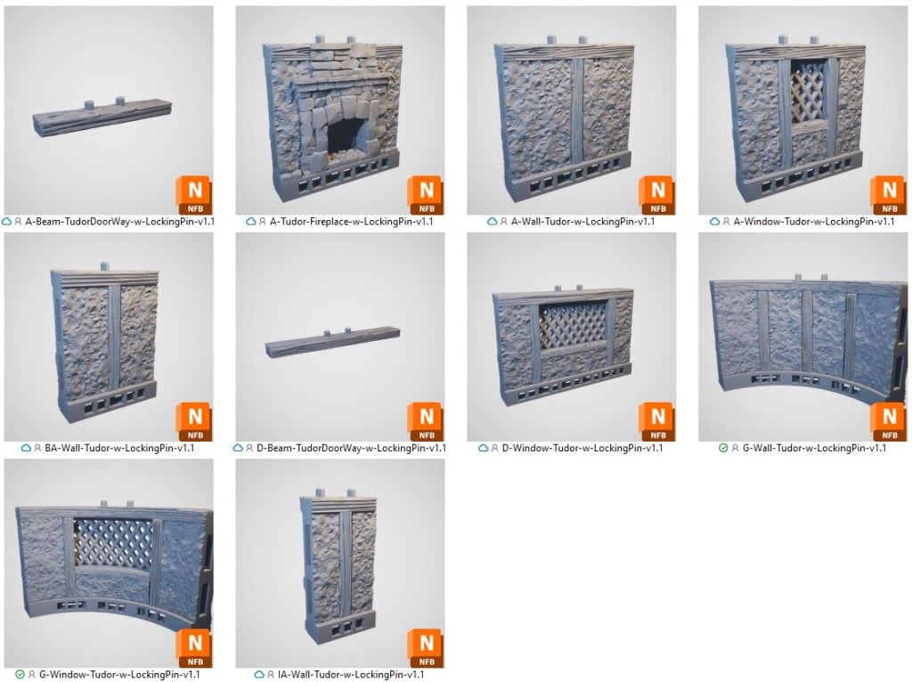 Tudor Walls - Printable Scenery