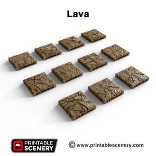 Lava Floors - Printable Scenery