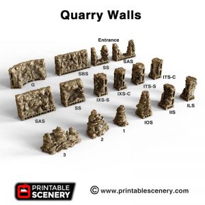 Quarry Walls - Printable Scenery