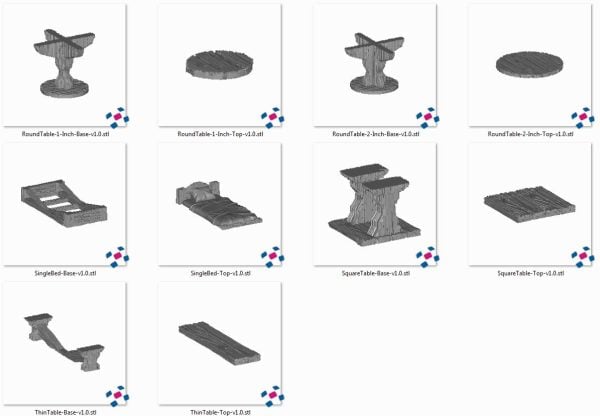 Simple Furniture - Printable Scenery