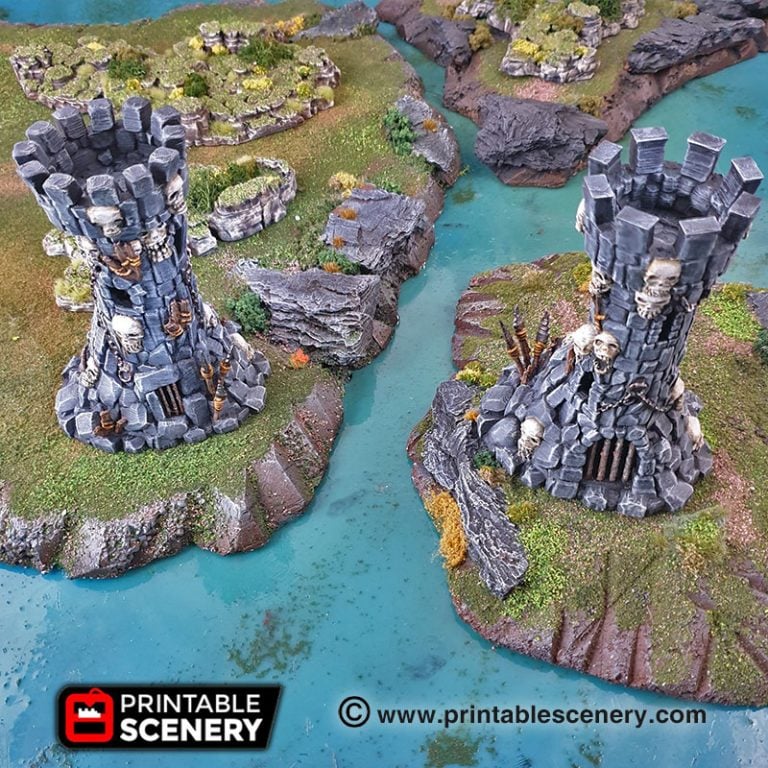 Goblin Guard Towers - Printable Scenery