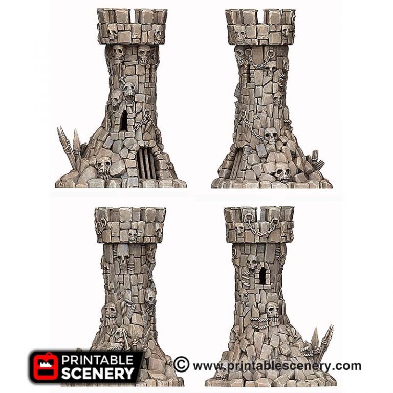 Goblin Guard Towers - Printable Scenery