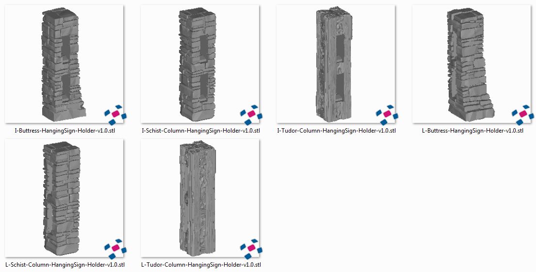 Hanging Signs - Printable Scenery