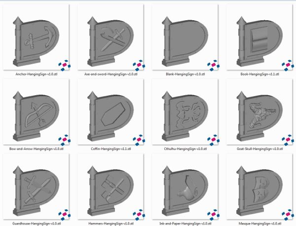 Hanging Signs - Printable Scenery