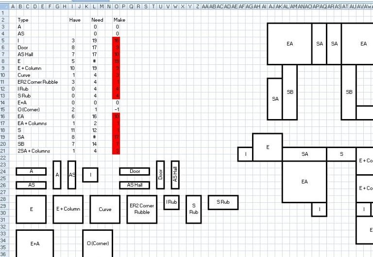 Tile layout/builder worksheet - Printable Scenery