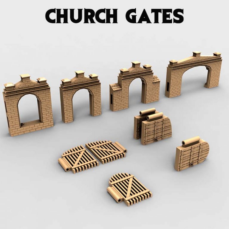 Church Gates - Printable Scenery