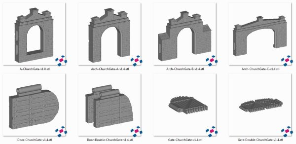 Church Gates - Printable Scenery