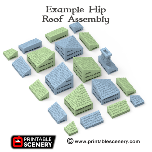 Clorehaven Modular Roofs Assembly Tips - Printable Scenery
