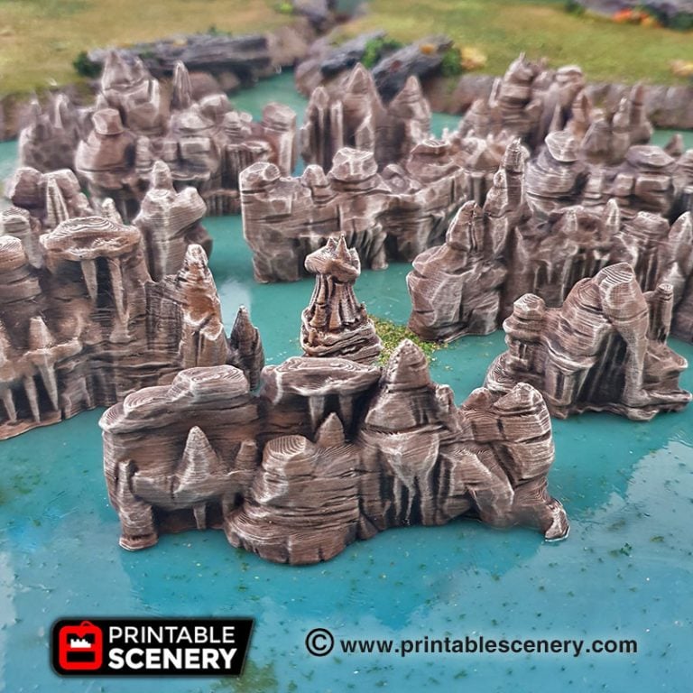 Low Grotto Walls - Printable Scenery