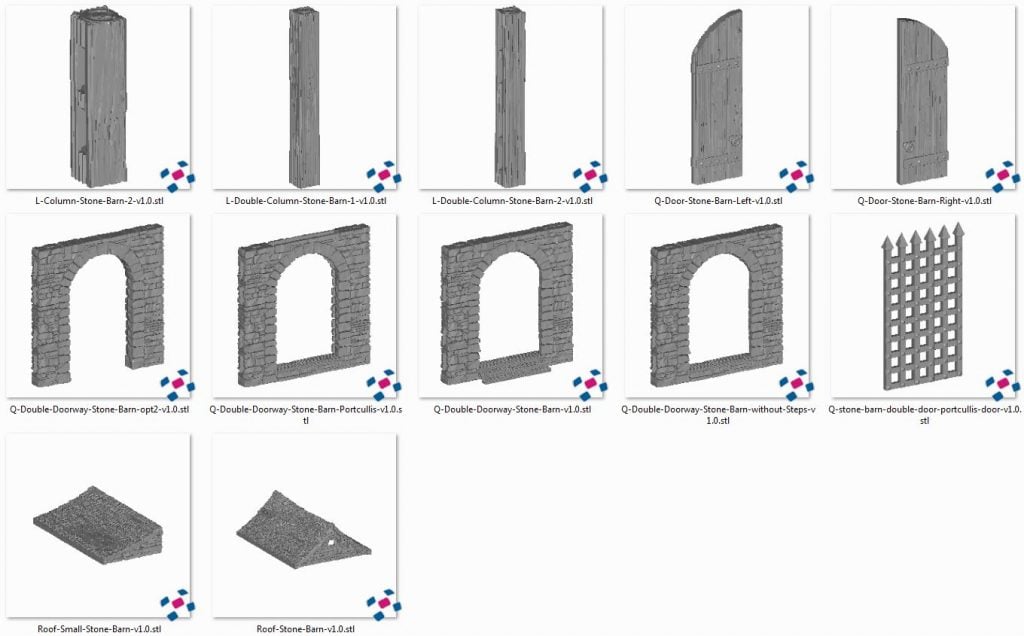 Stone Barn - Printable Scenery