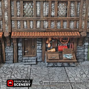 Terrace Shopfronts - Printable Scenery