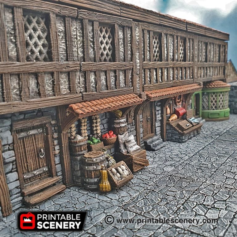 Terrace Shopfronts - Printable Scenery