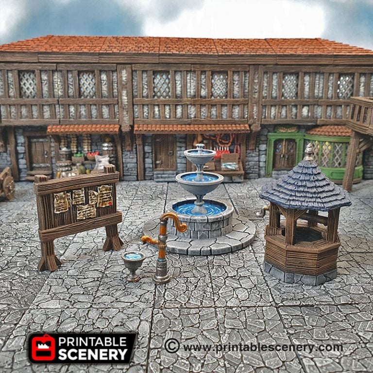 Terrace Shopfronts - Printable Scenery