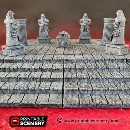 Modular Stone Dais - Printable Scenery