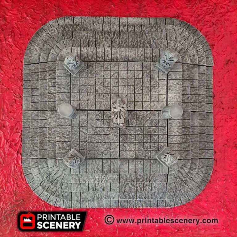 Modular Stone Dais - Printable Scenery