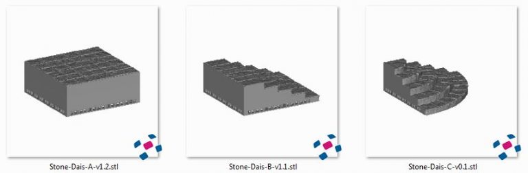 Modular Stone Dais - Printable Scenery