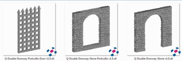 Clorehaven Portcullis and Arch - Printable Scenery