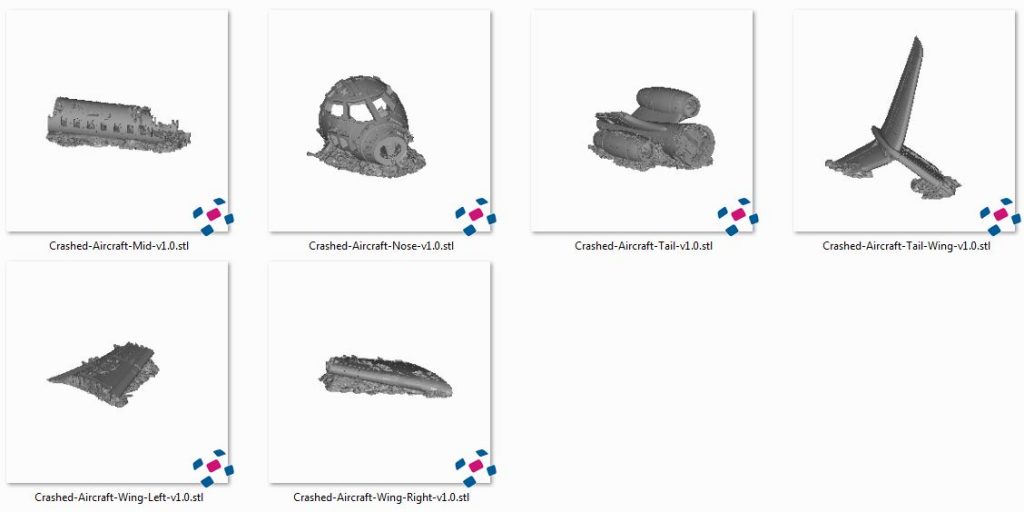 Crashed Aircraft - Printable Scenery