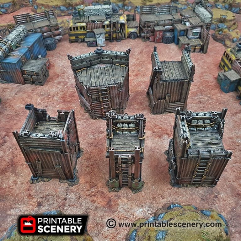 Junkfort Bastions - Printable Scenery